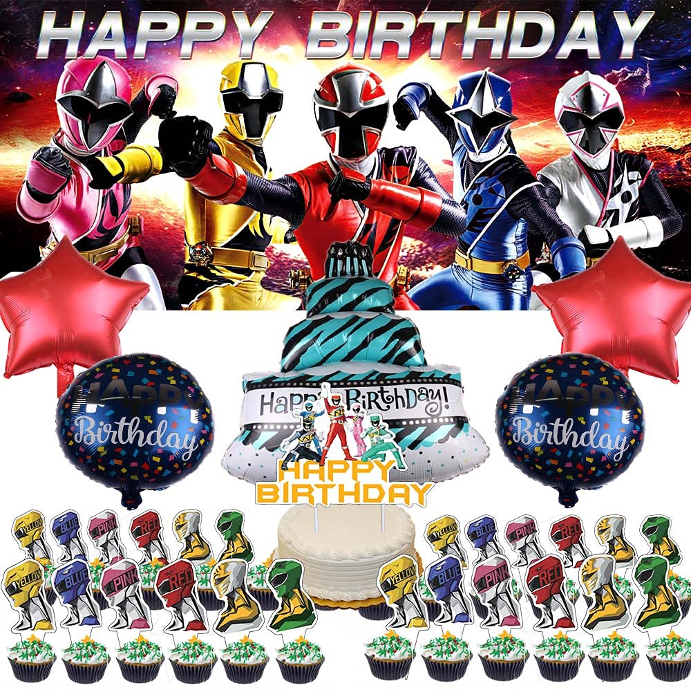 Buy Power Rangers Party Supplies | Cake Topper | For Boys | Decorations ...
