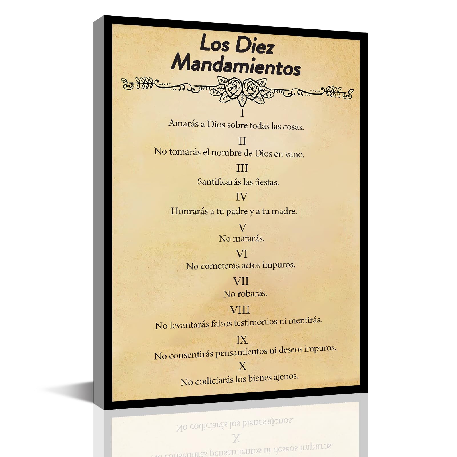 Amazon.com: Los 10 Mandamientos En Español Para Pared Bible Verse Wall ...
