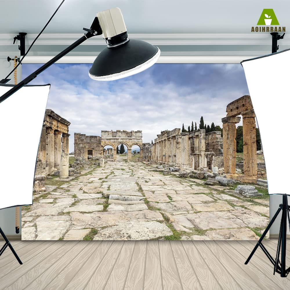 Aoihrraan 3,5×2,5m Antique Greek Backdrop Greece Theatre Hierapolis ...