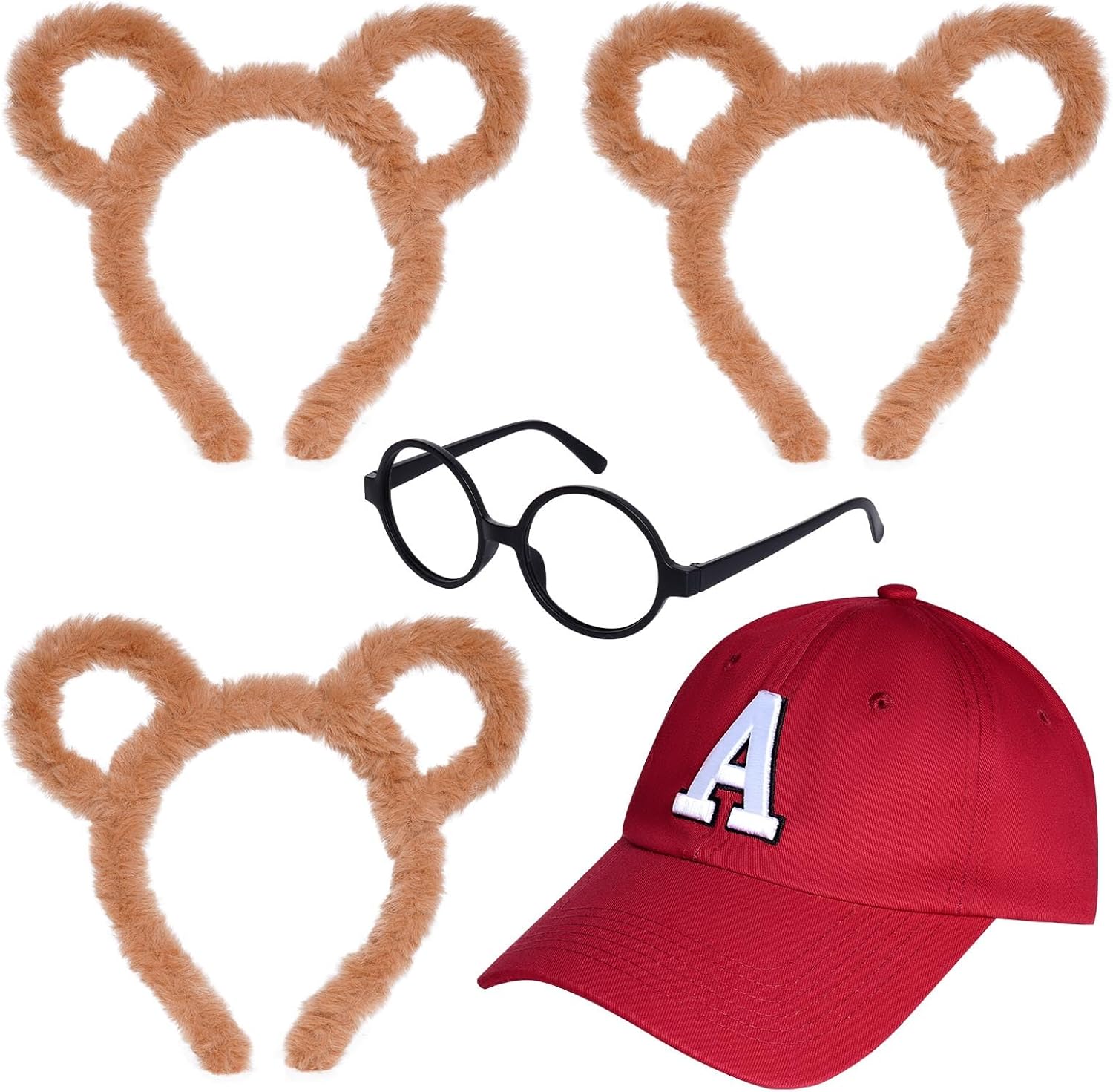 Amazon.com: Yolyoo 5 Pieces Chipmunks Costumes Set Include 1 Red hat, 3 ...