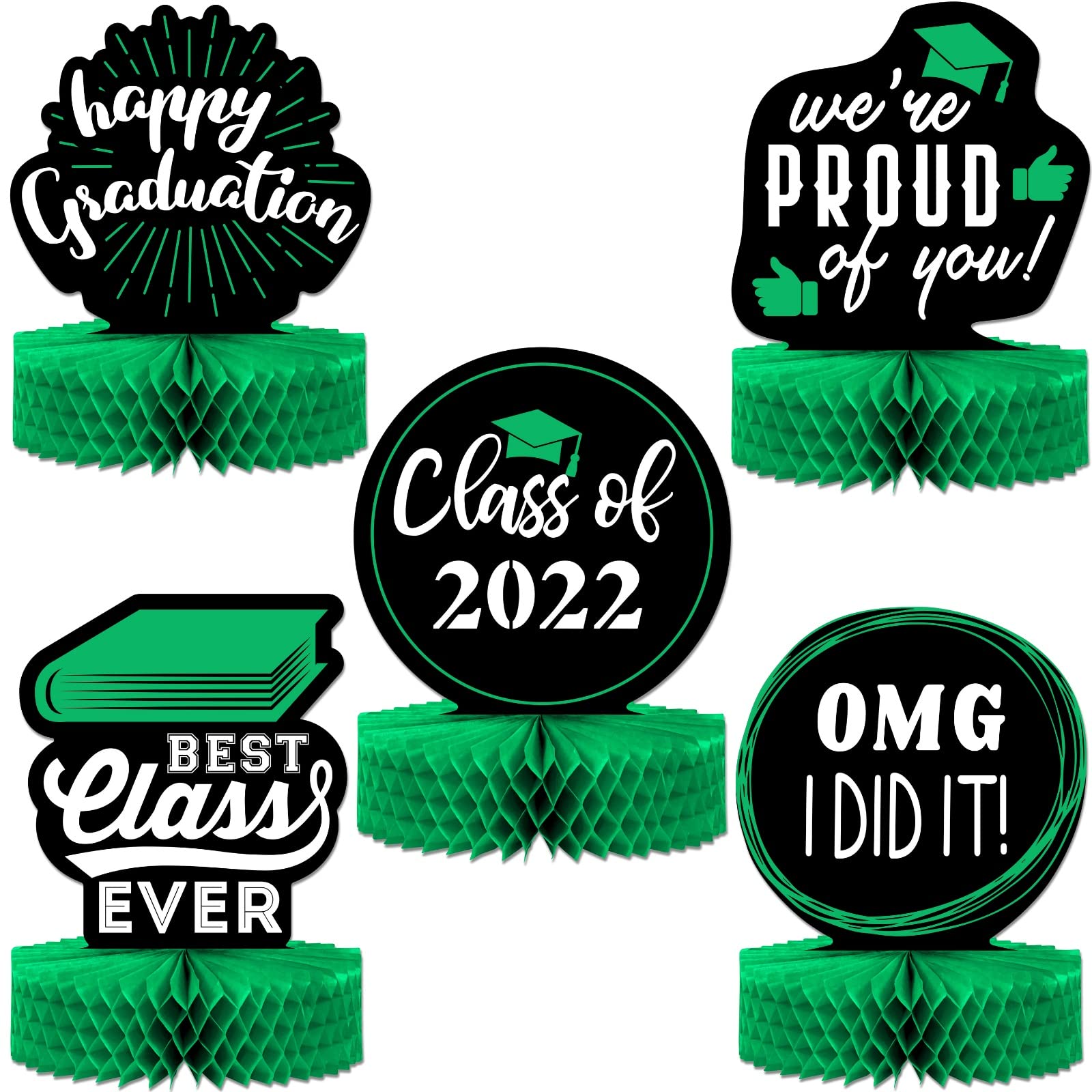 2022 Graduation Decorations Class Of 2022 5 Pack Graduation Table ...