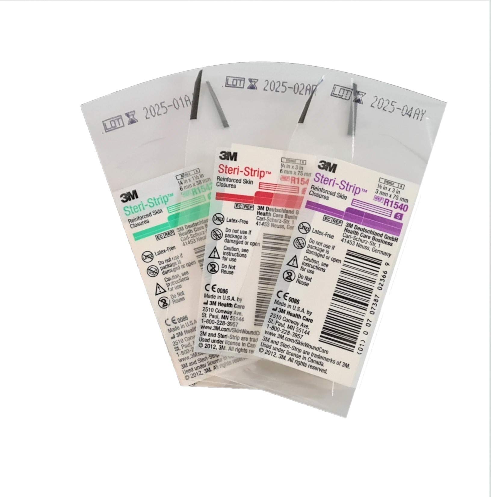 Steri-Strip 3M Skin Closures 3 x Mixed Sizes First Aid Refill Pack ...