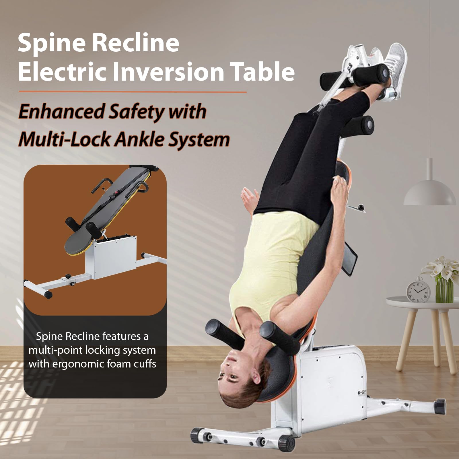 Snapklik.com : Spine Recline Electric Inversion Table Clinical Grade ...