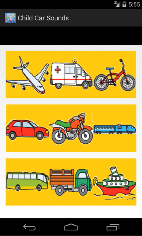 Aplicación Sonidos Vehiculos para Niños en Amazon Appstore