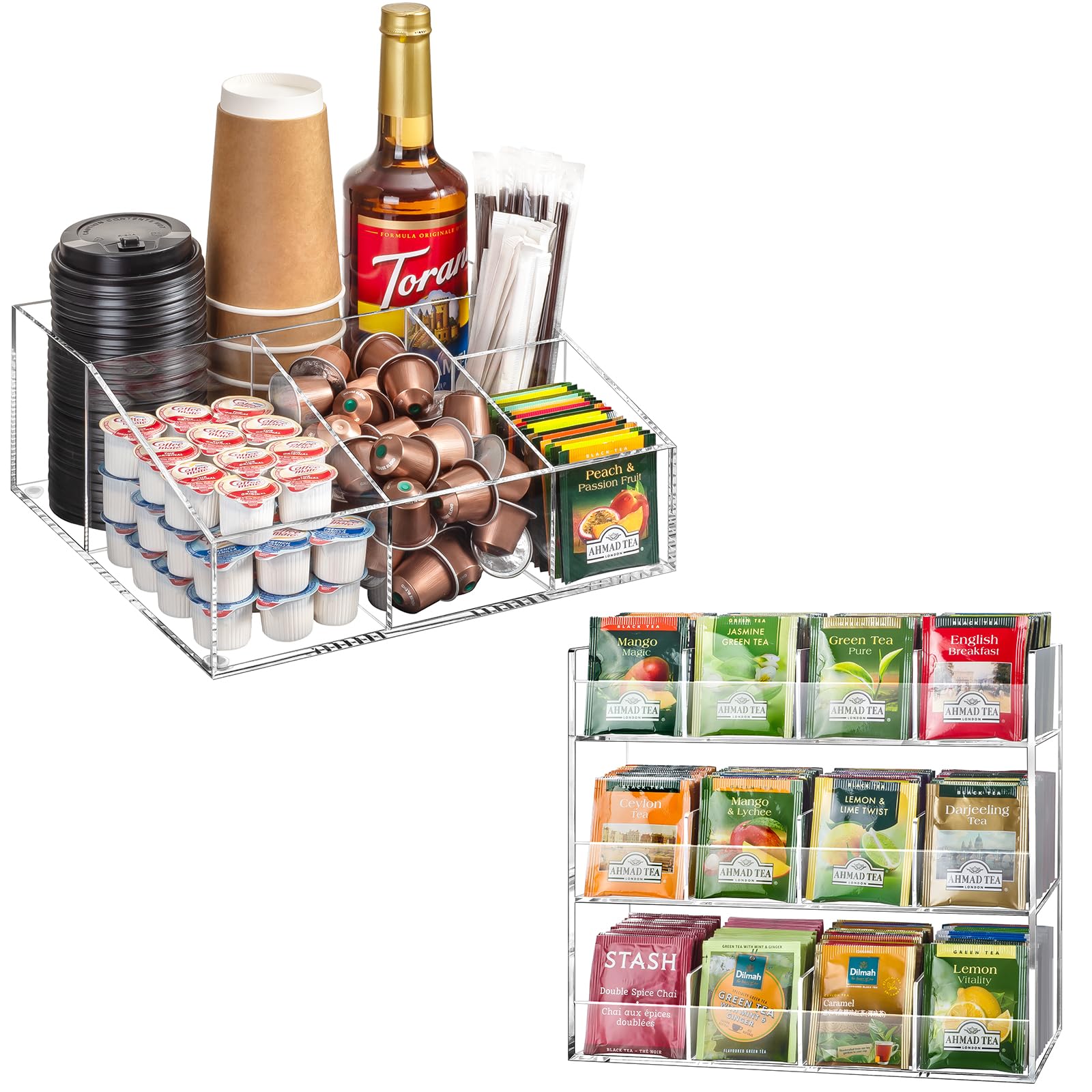 Amazon.com: BEYGORM Acrylic Coffee Bar Station Organizer for Countertop ...