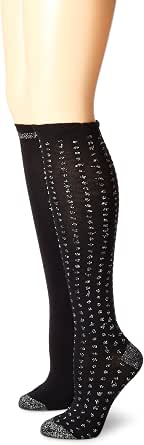Amazon.com: Jessica Simpson Women's Lurex Dot and Solid 2 Pair Knee ...