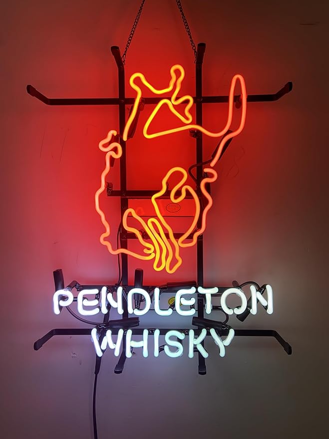 Neon Beer Signs Pendleton Whisky Man Cave Neon Light Signs for Garage ...