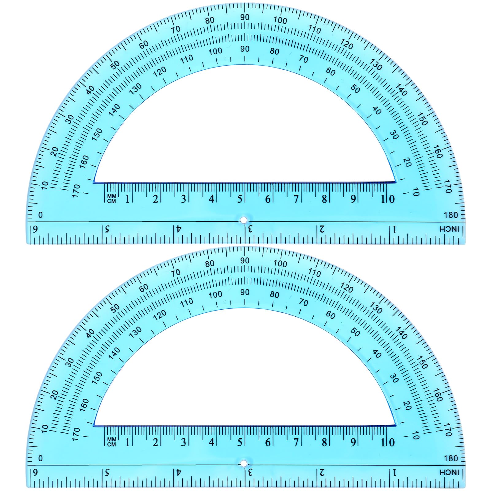 Snapklik.com : EBOOT Plastic Protractor Math Protractors 180 Degrees, 6 ...
