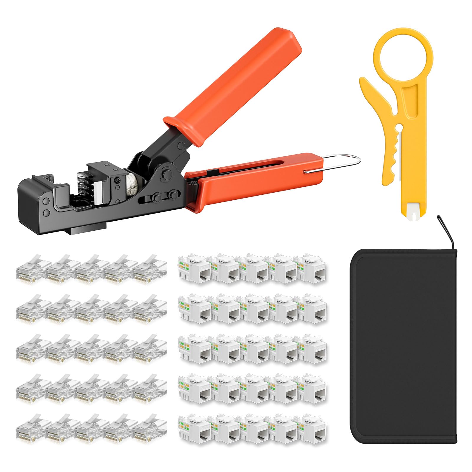 Snapklik.com : Iwillink 90 Angled Speed Termination Keystone Tool For ...