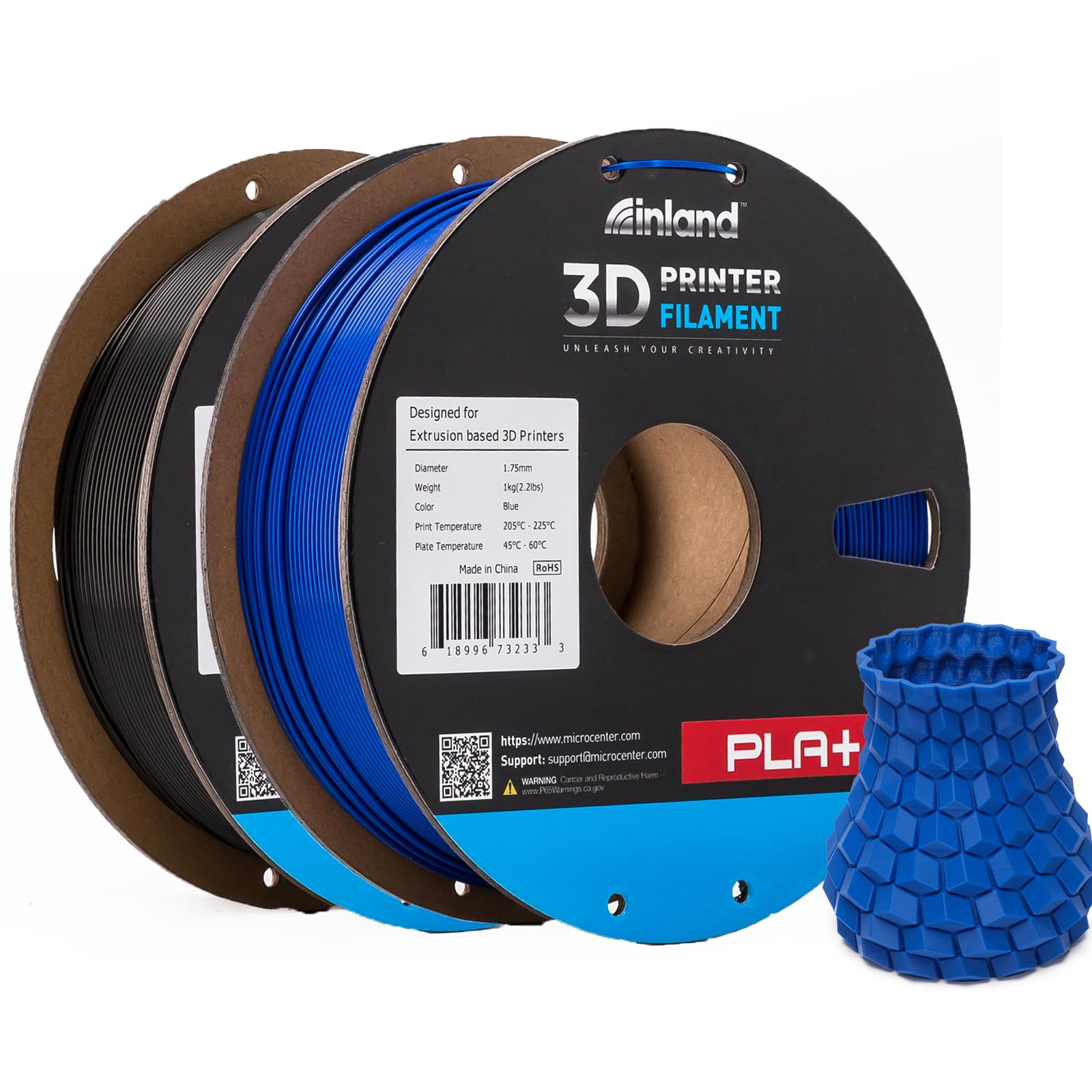 Snapklik.com : INLAND Micro Center PLA+ 3D Printing Filament 1.75mm ...