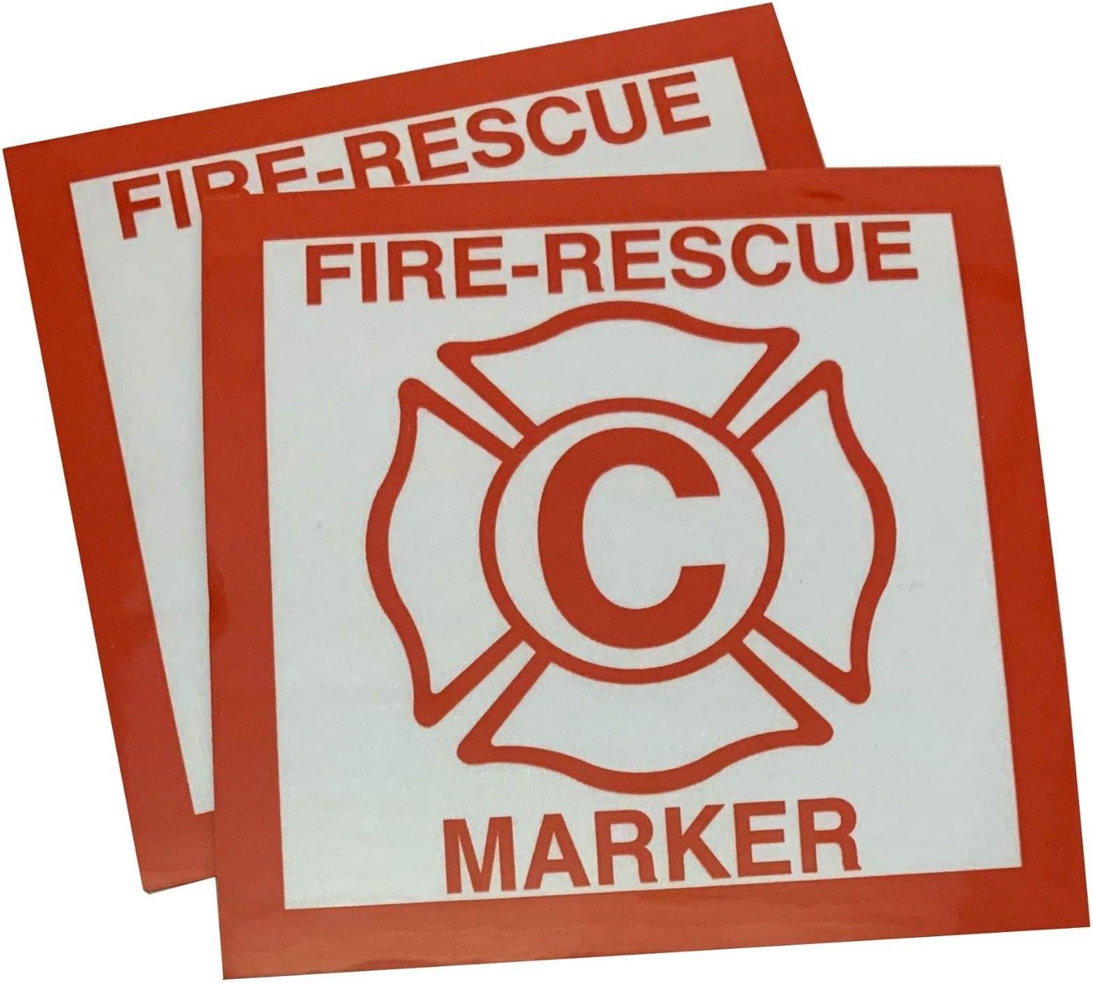 Amazon.com: 2 Pack Child Fire Rescue Marker Window Decals Alert Fireman ...