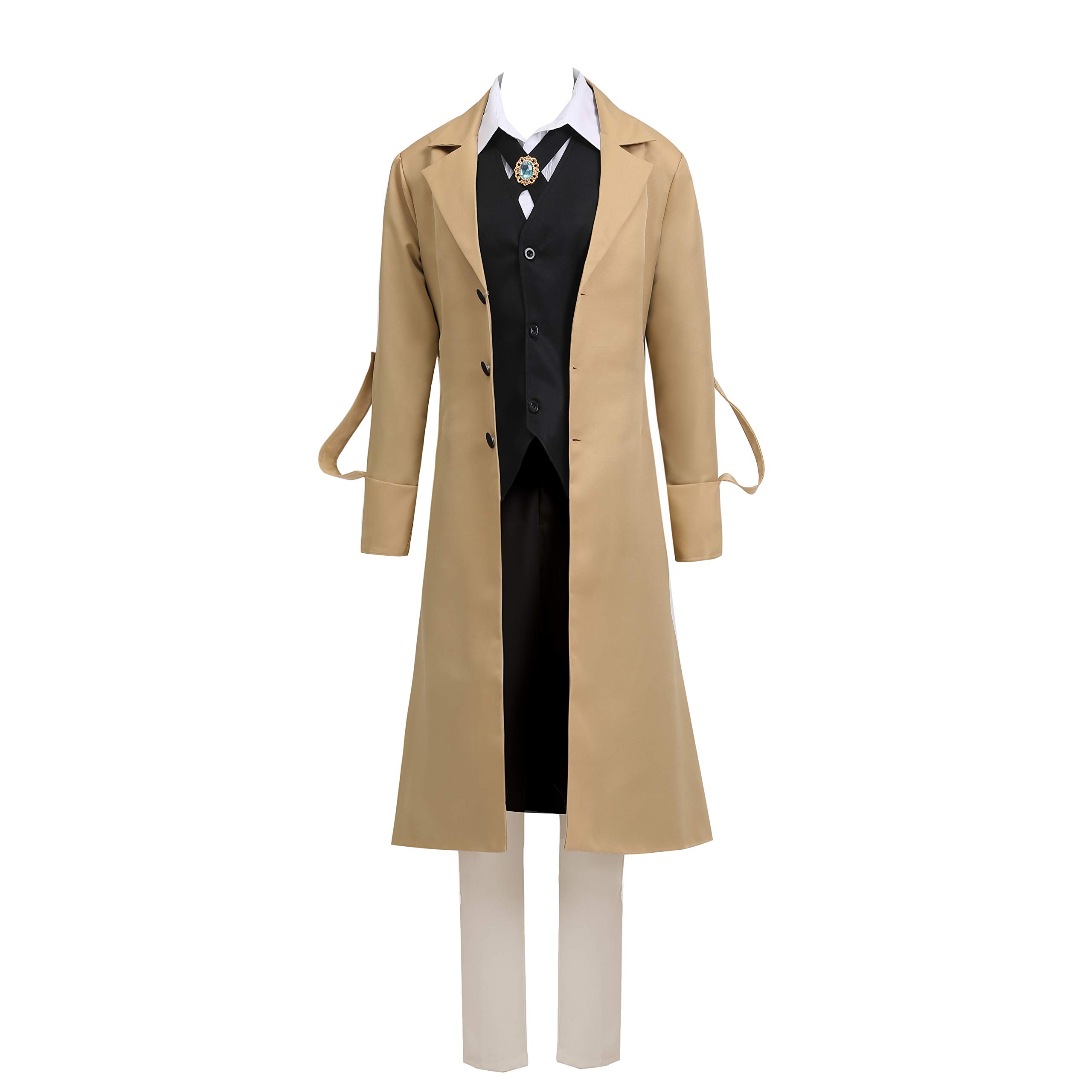 Amazon.com: SBluuCosplay Anime Women's Brown Long Coat Cosplay Costume ...