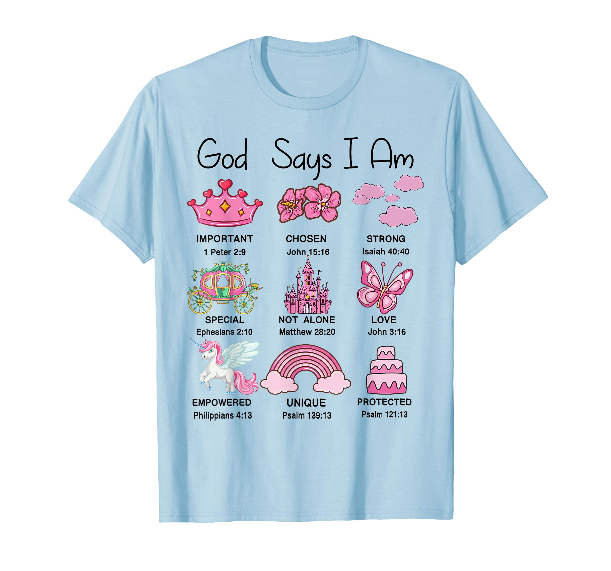 Amazon.com: Girl God Says I Am Princess Christian T-Shirt : Clothing ...