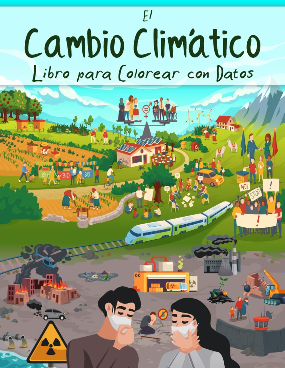 Amazon.com: El Cambio Climático Libro para Colorear con Datos ...
