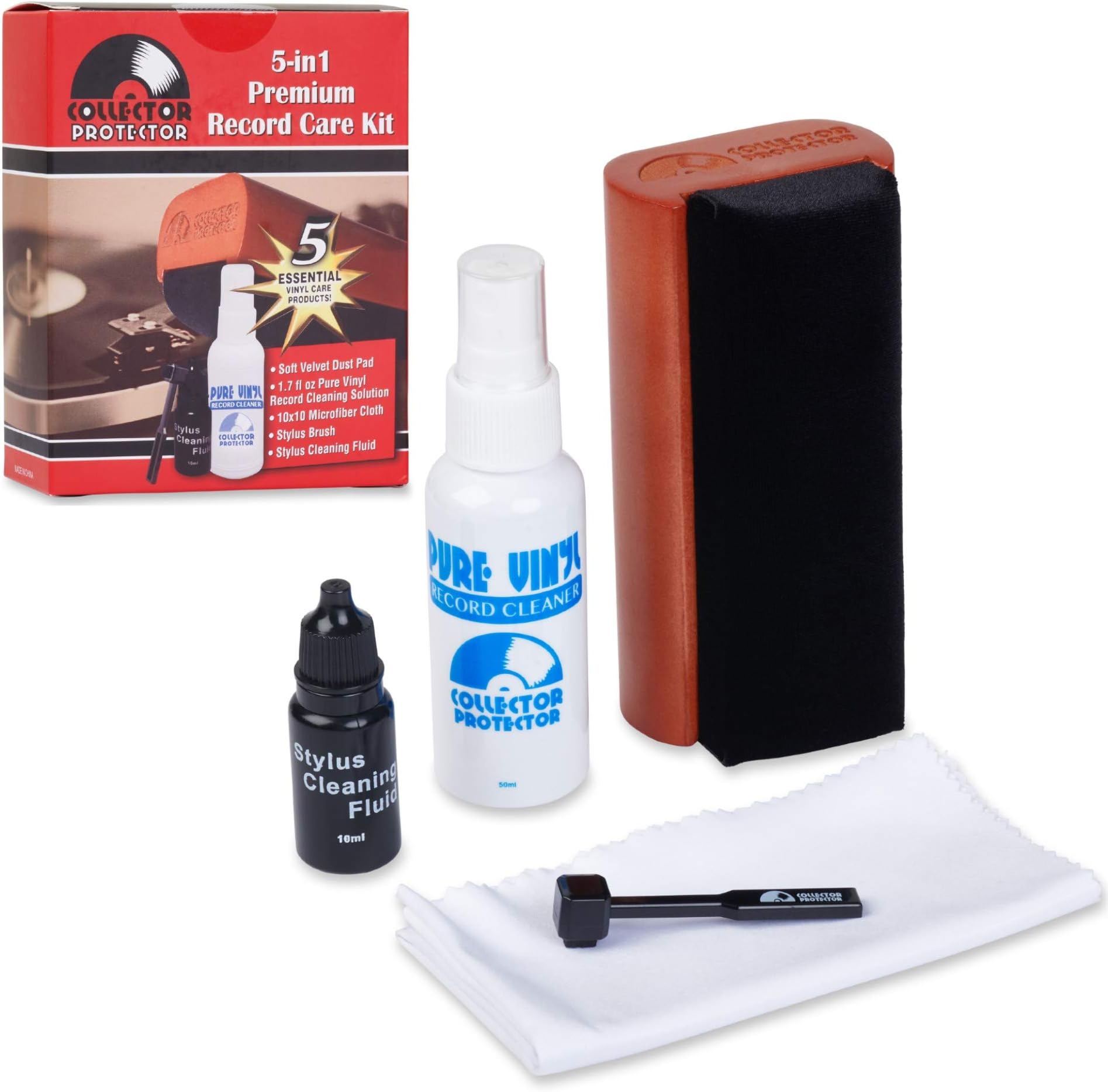 Amazon.com: Collector Protector Vinyl Record Cleaner Kit - Includes 70 ...