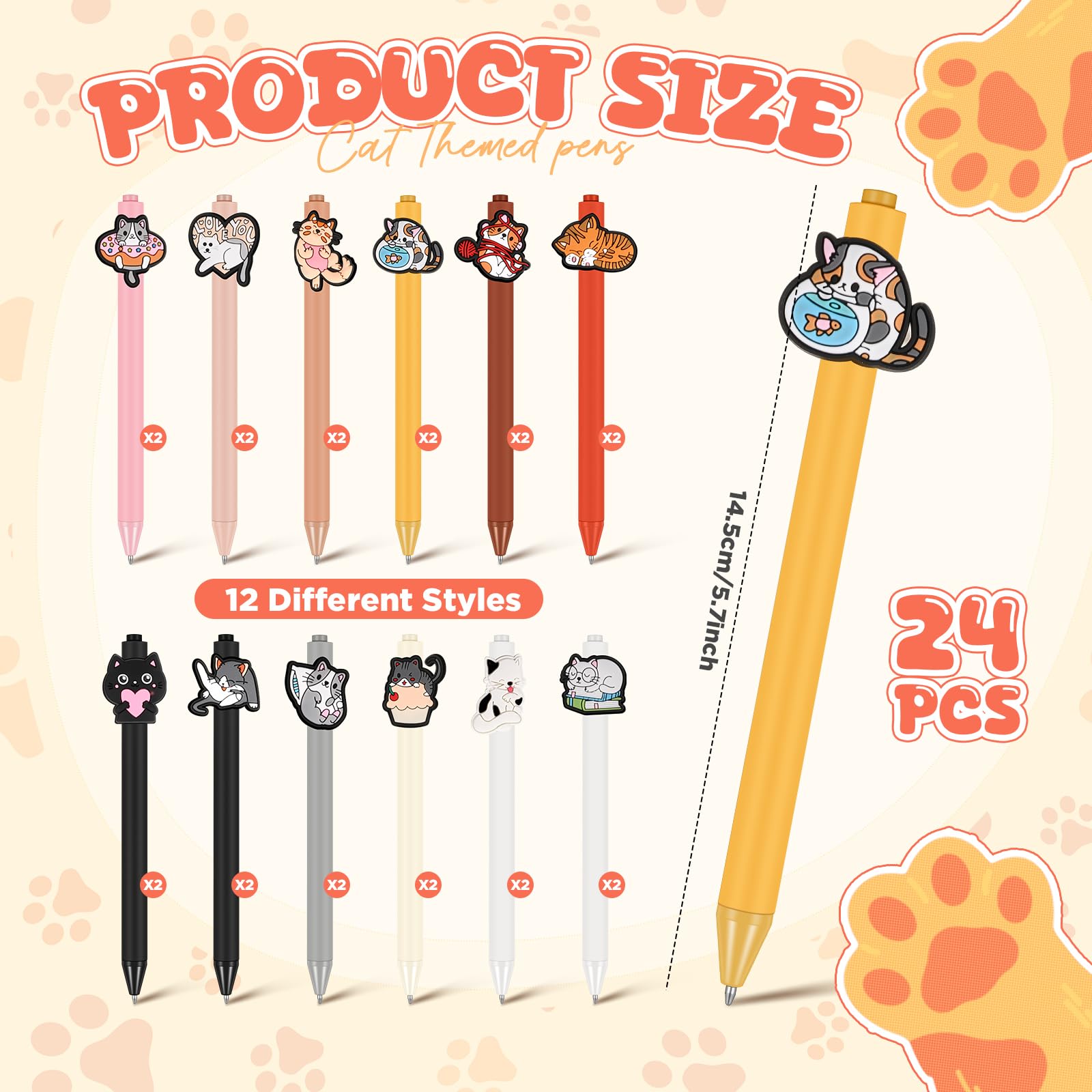 School Pens Engrowtic 24 Pcs Cute Pens Cartoon Pens Funny Pen Writing ...