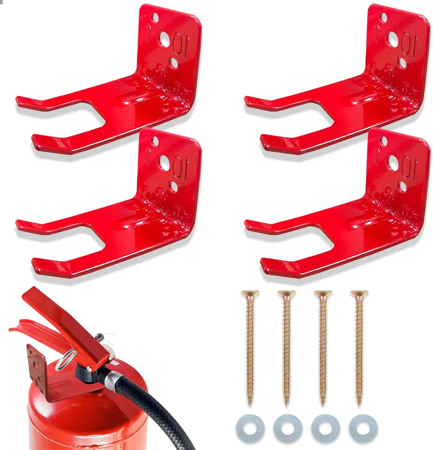 Universal Fire Extinguisher Bracket with Valve Body Slots Neck Under 1 ...