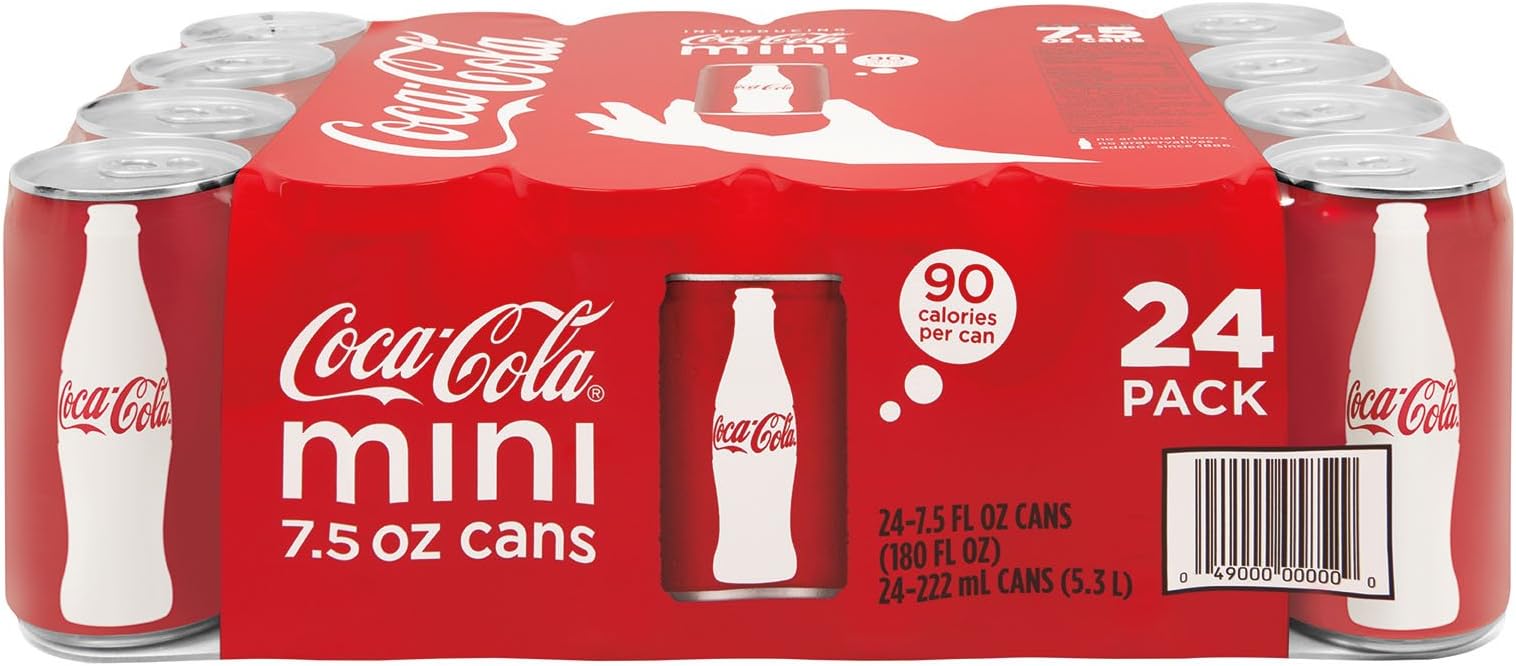 Amazon.com: Coca-Cola Mini-Cans, 7.5 fl oz (Pack of 24)