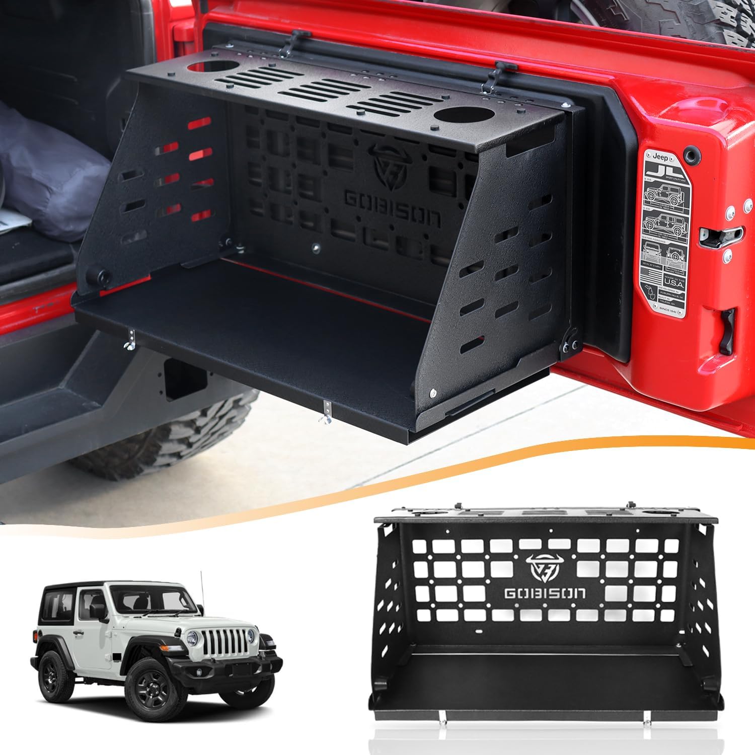 Amazon.com: Gobison Tailgate Folding Camping Table Fits Jeep Wrangler ...
