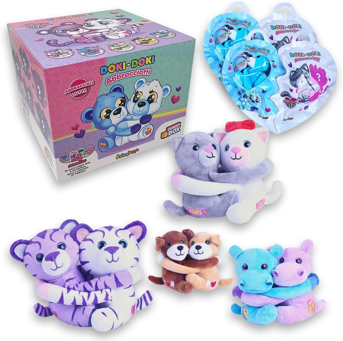 Sbabam FUNNY BOX Doki Doki Abbracciotti, Animali Peluche per Dolci ...