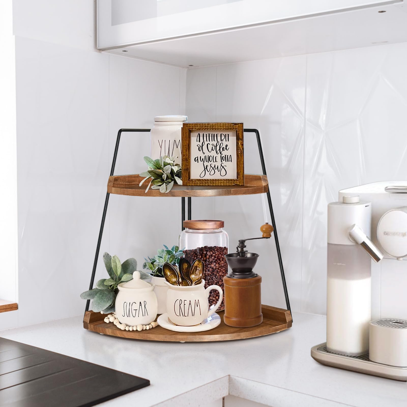 Snapklik.com : Acacia 2 Tier Bathroom Counter Organizer, Wood Bathroom ...