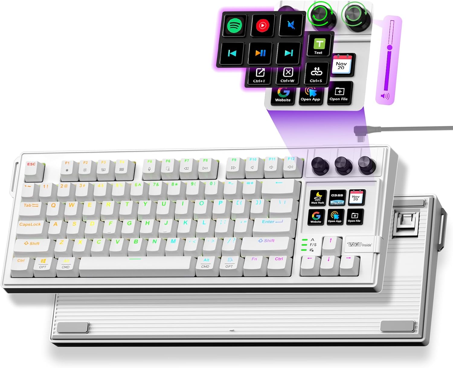 Mechanical Keyboard with Full-Key Programmable, Macro Pad Stream ...
