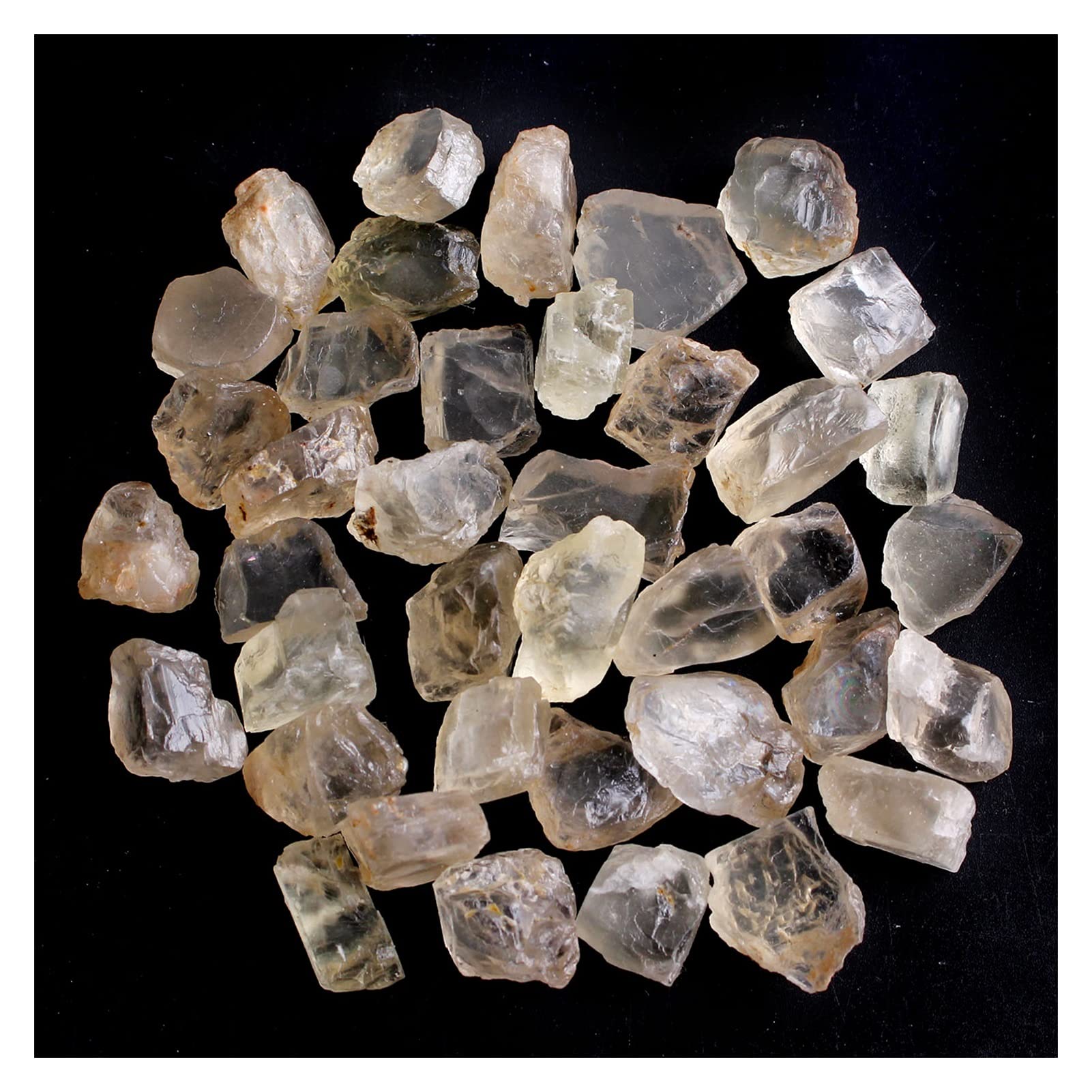 Buy crystals 30g Natural Transparent Yellow Orthoclase Chips Gravels ...