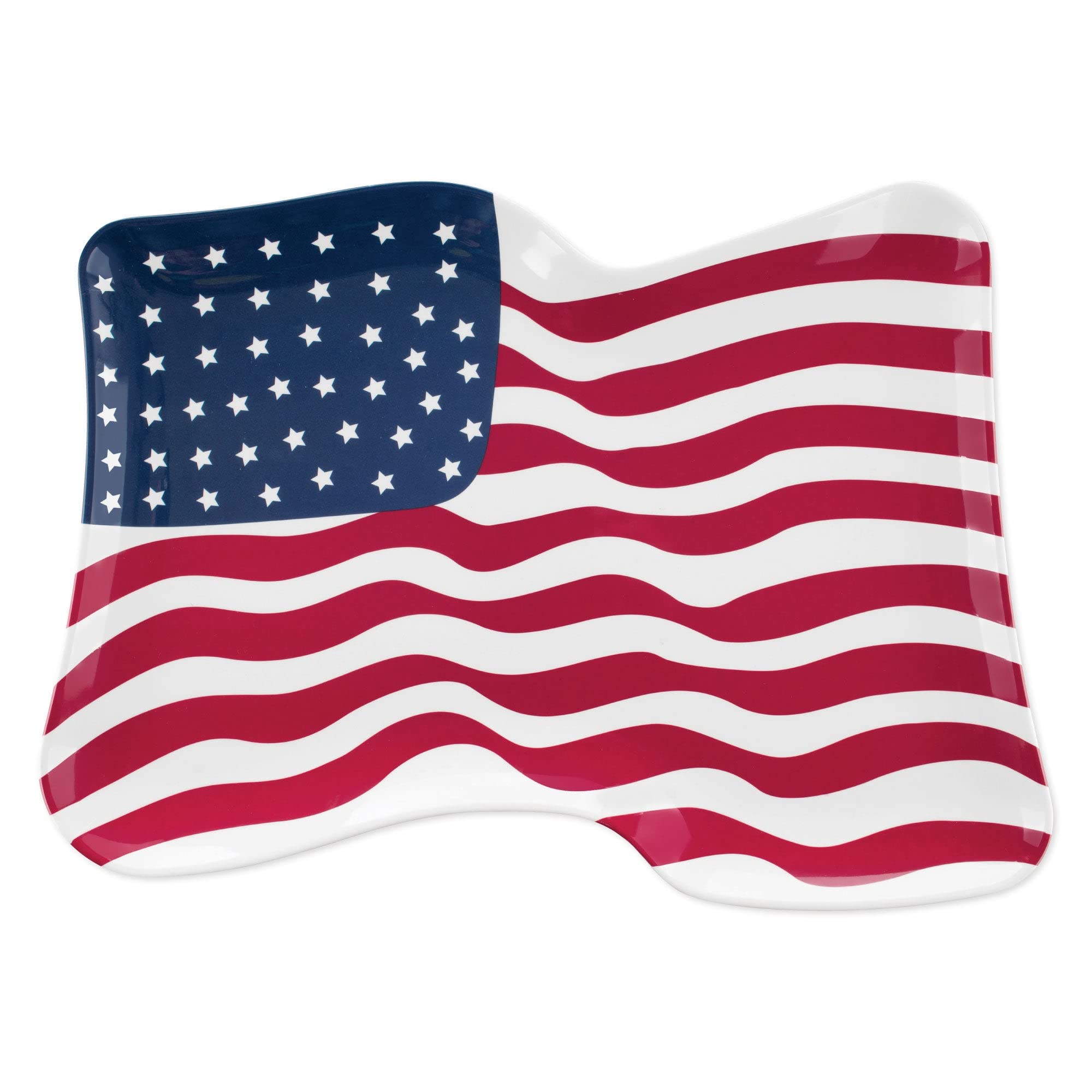 Snapklik.com : ware American Flag Shaped Melamine Serving Platter ...