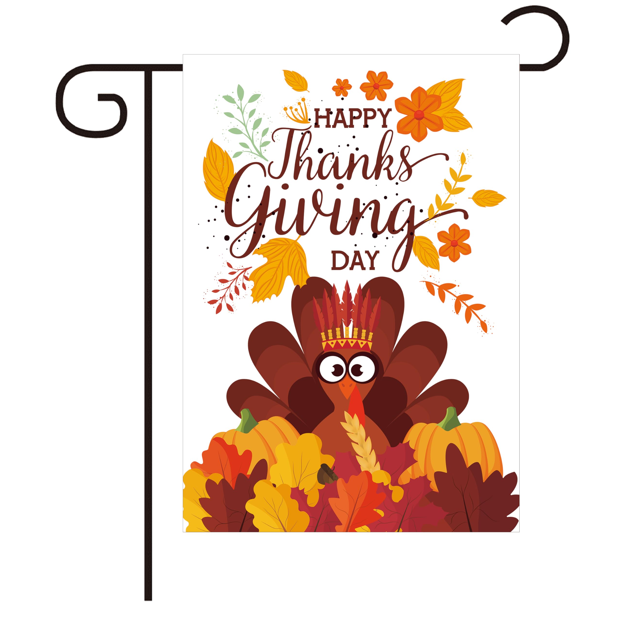 Amazon.com : Fall Thanksgiving Garden Flag 12x18 Inch, Double Sided for ...
