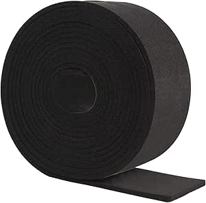 Neoprene Foam Strip Roll by Dualplex, 3" Wide x 10' Long x 1/16" Thick, Weather Seal High ...