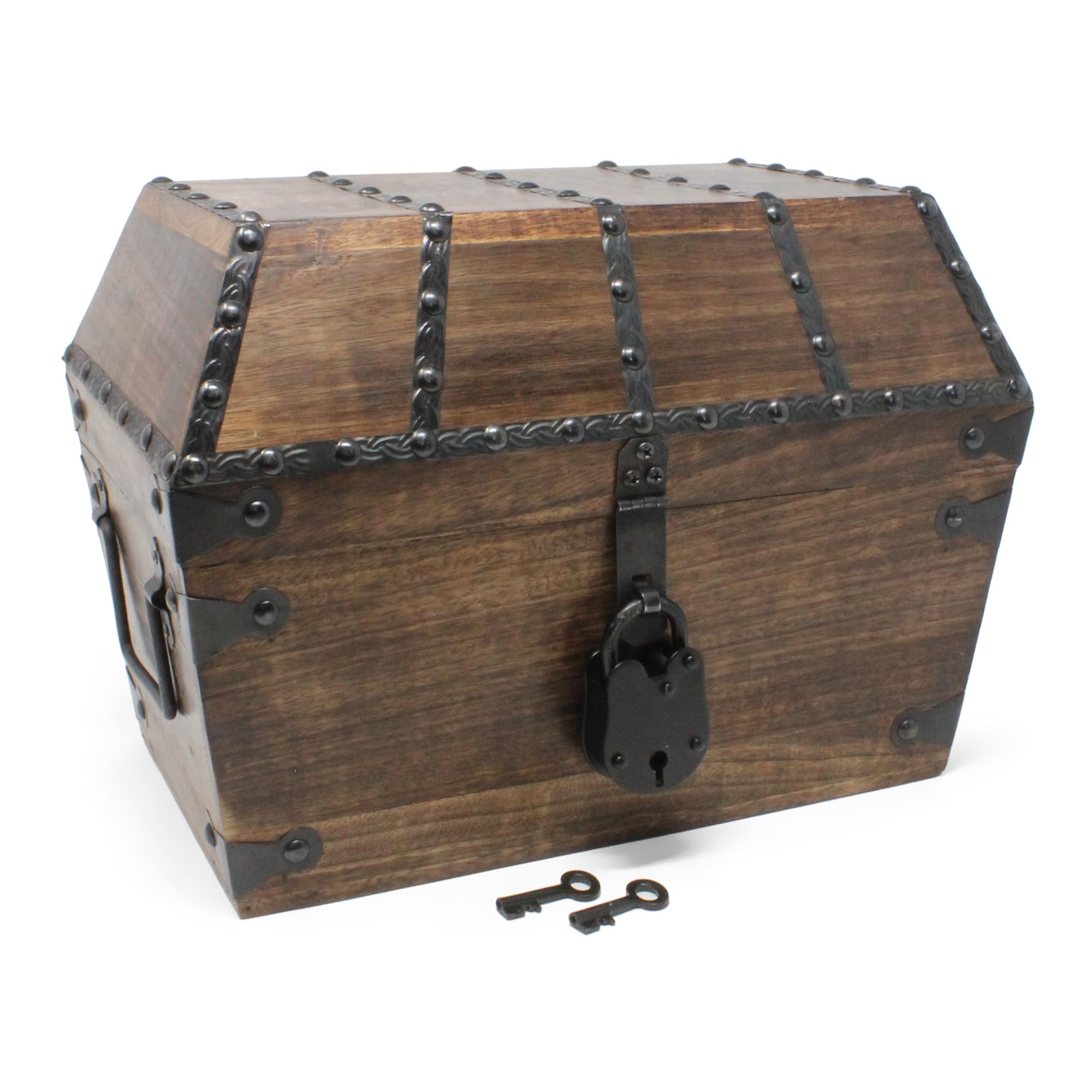 Amazon.com: Nautical Cove Angular Pirate Treasure Chest Made of Solid ...