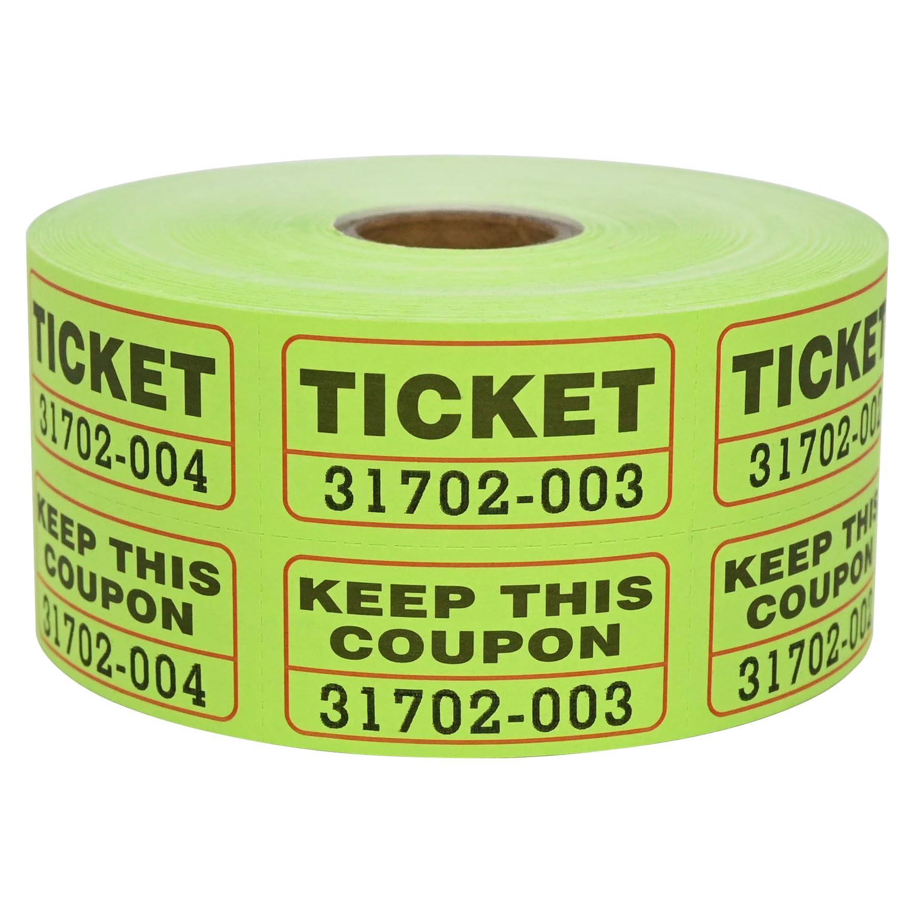 Snapklik.com : 1000 Raffle Tickets,Neon Green,Self Adhesive,Double ...