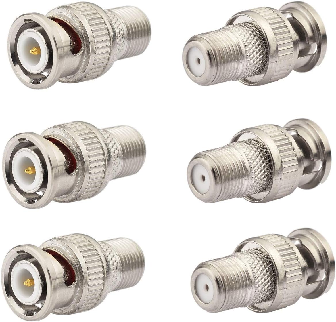 Amazon | F BNC 変換 コネクタ 10個 SLEIJAOOE.N 銅材質 BNCオス-Fメス 変換プラグ アダプタ 防犯カメラ 監視カメラ 同軸ケーブル CCTVなど 接続用 ...
