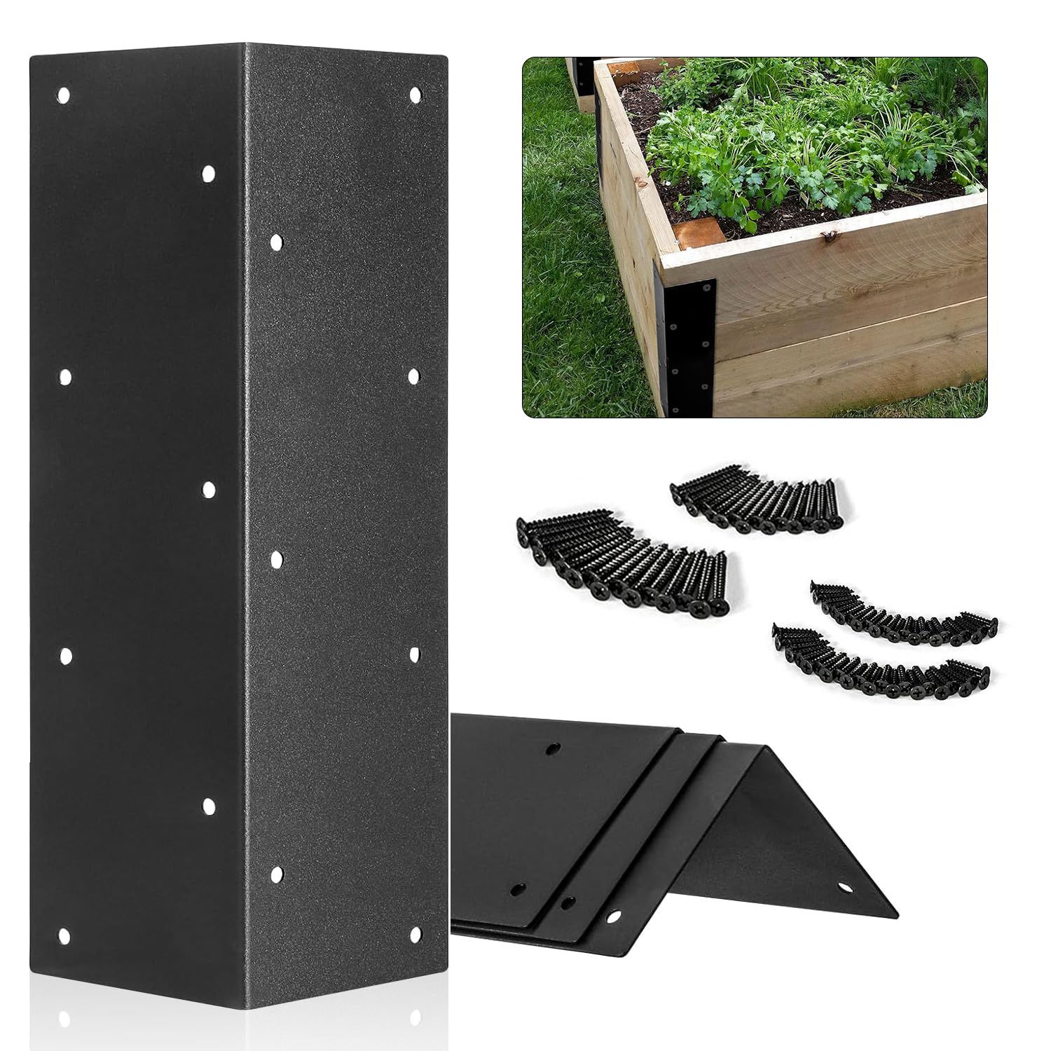Amazon.com: AiMaKoDo Set of 4 or 8 Raised Garden Bed Corner Brackets ...