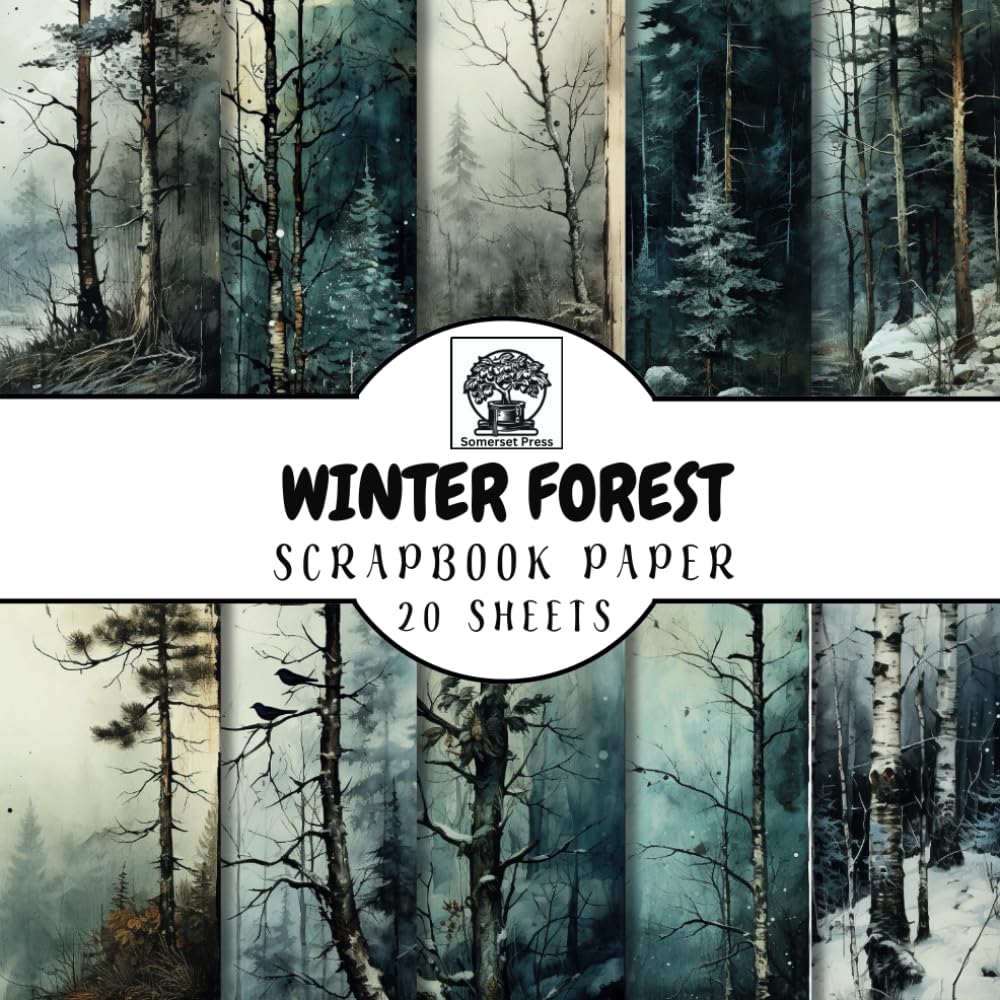 Winter Forest Scrapbook Paper: 20 Double-Sided Winter Forest Sheets for ...
