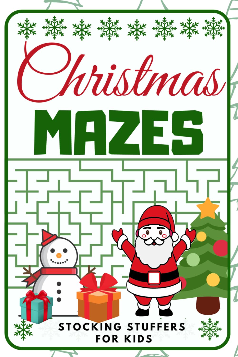Stocking Stuffers for Kids: Christmas Mazes Book: Festive Puzzles for ...
