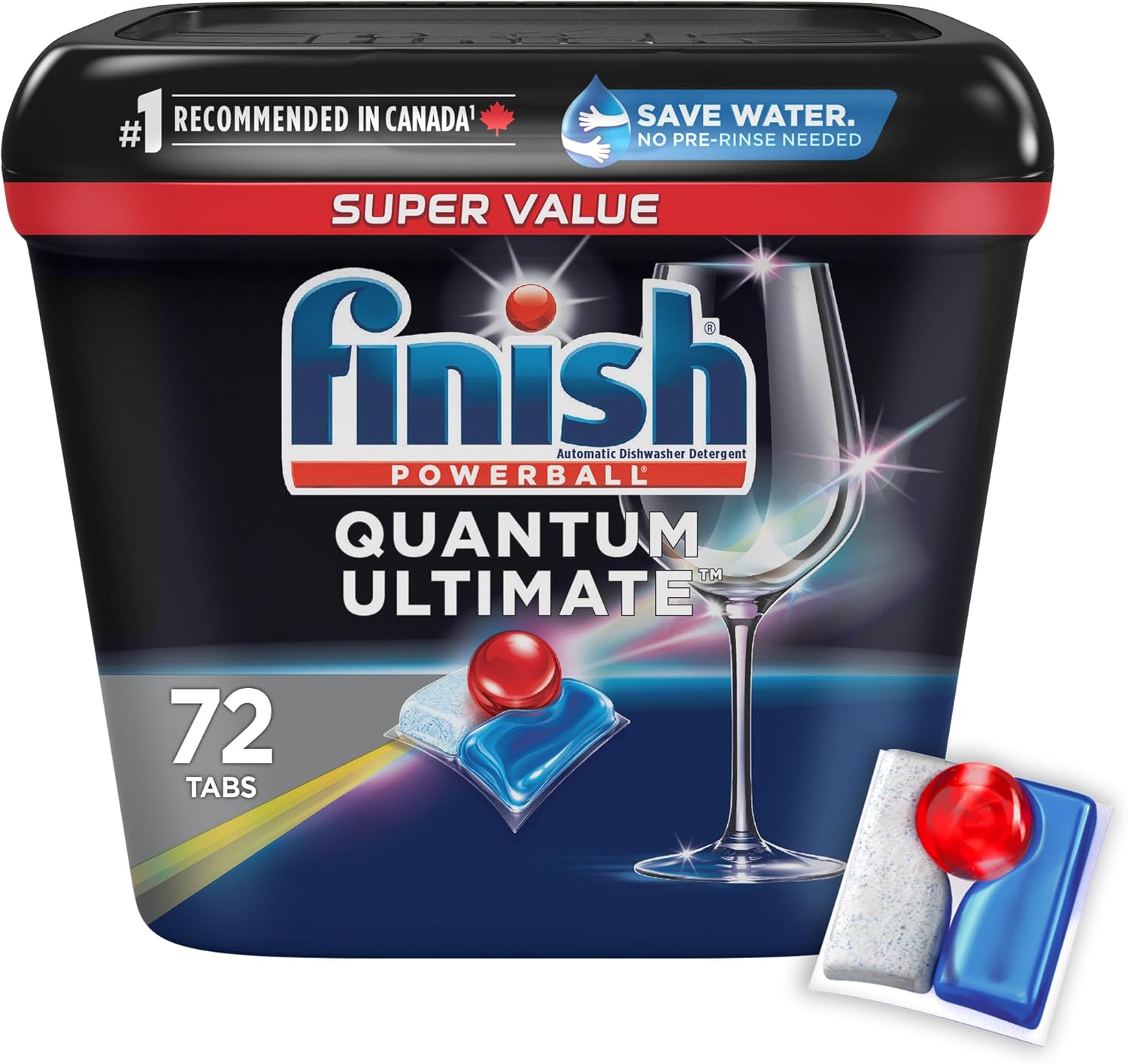 Finish Power Ball Quantum Ultimate Dishwasher Detergent Tabs, Scrubs ...