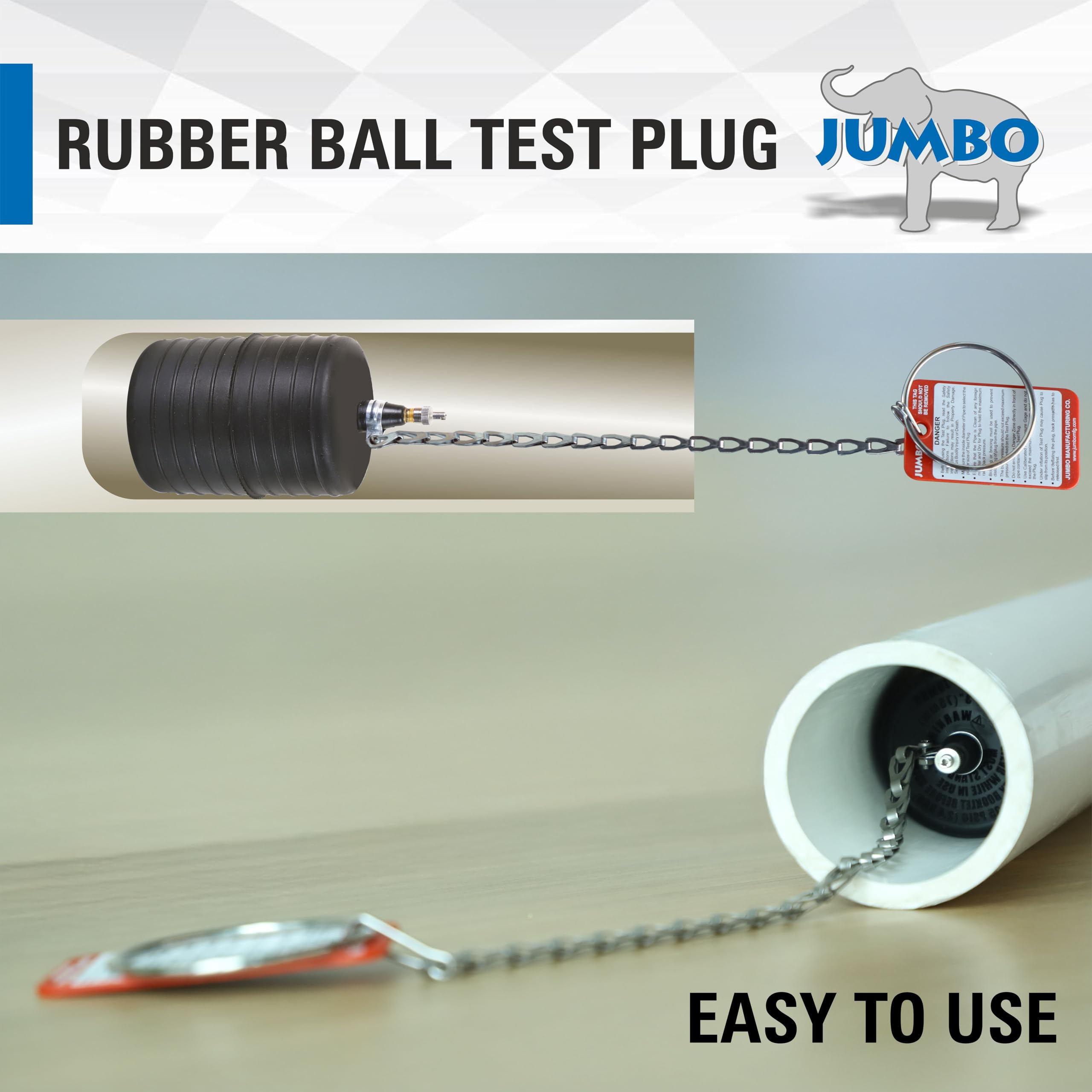 Snapklik.com : Jumbo Rubber Ball Inflatable Test Plug Size 3