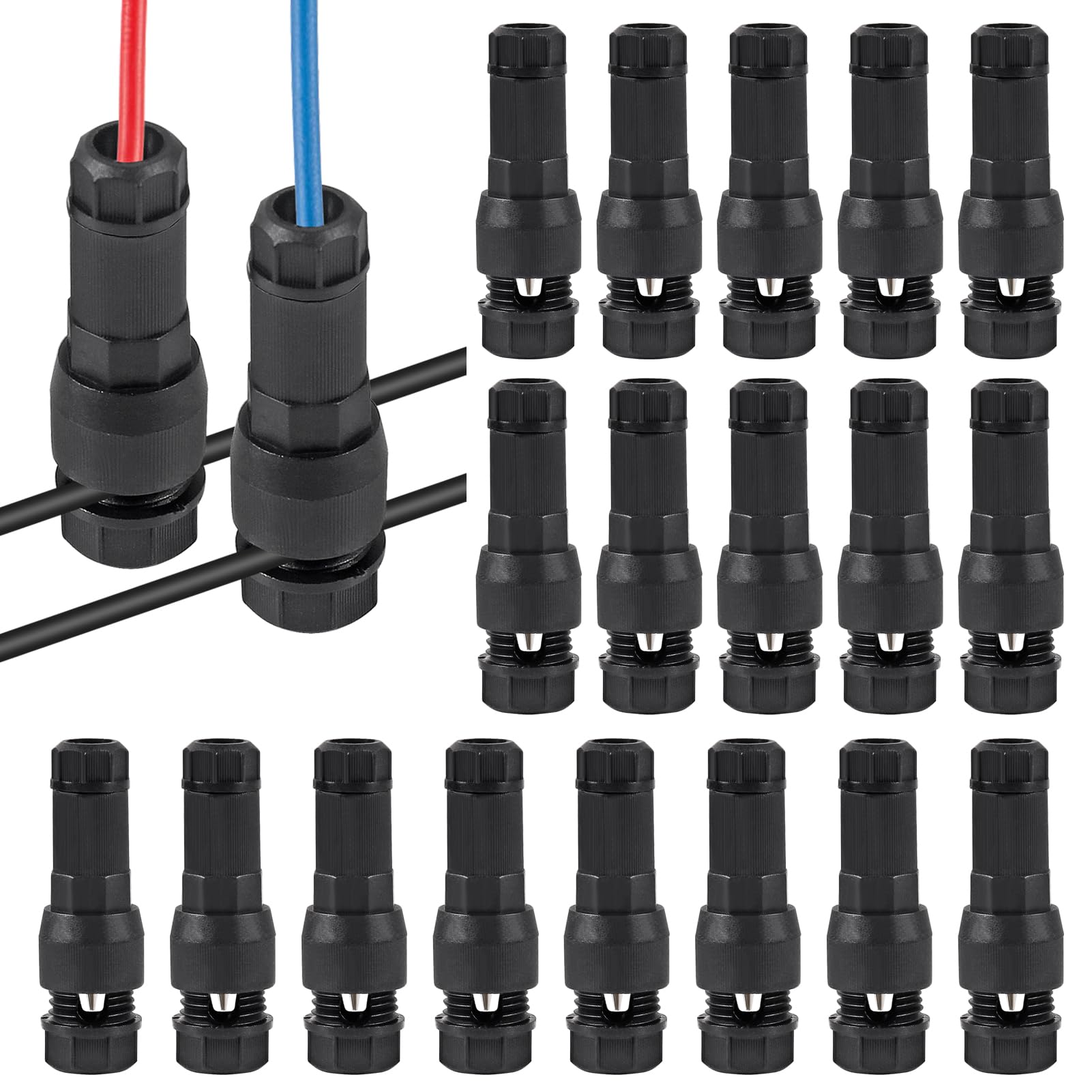 DORHEA 20Pcs Low Voltage Landscape Wire Connector Lighting Connector ...