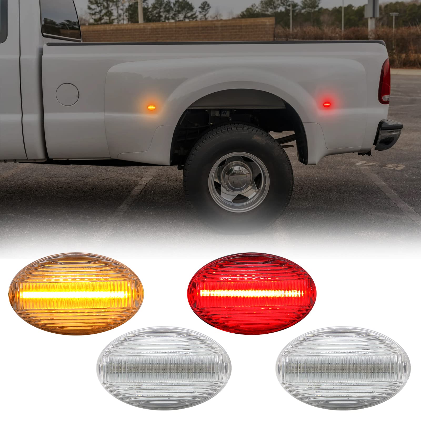 Amazon.com: SHINEFIT LED Dually Bed Fender Side Marker Lights ...