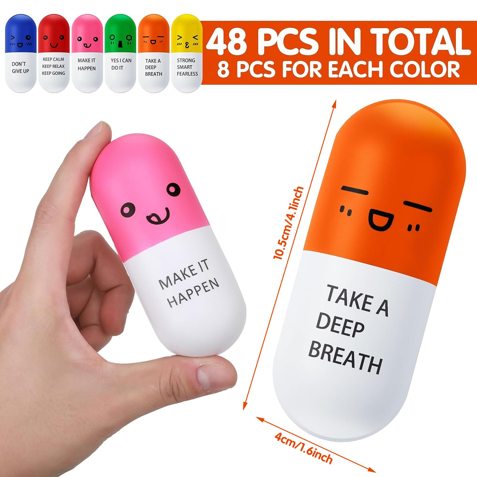 Snapklik.com : Woanger Vitamin Pill Stress Ball Pill Shaped Foam ...