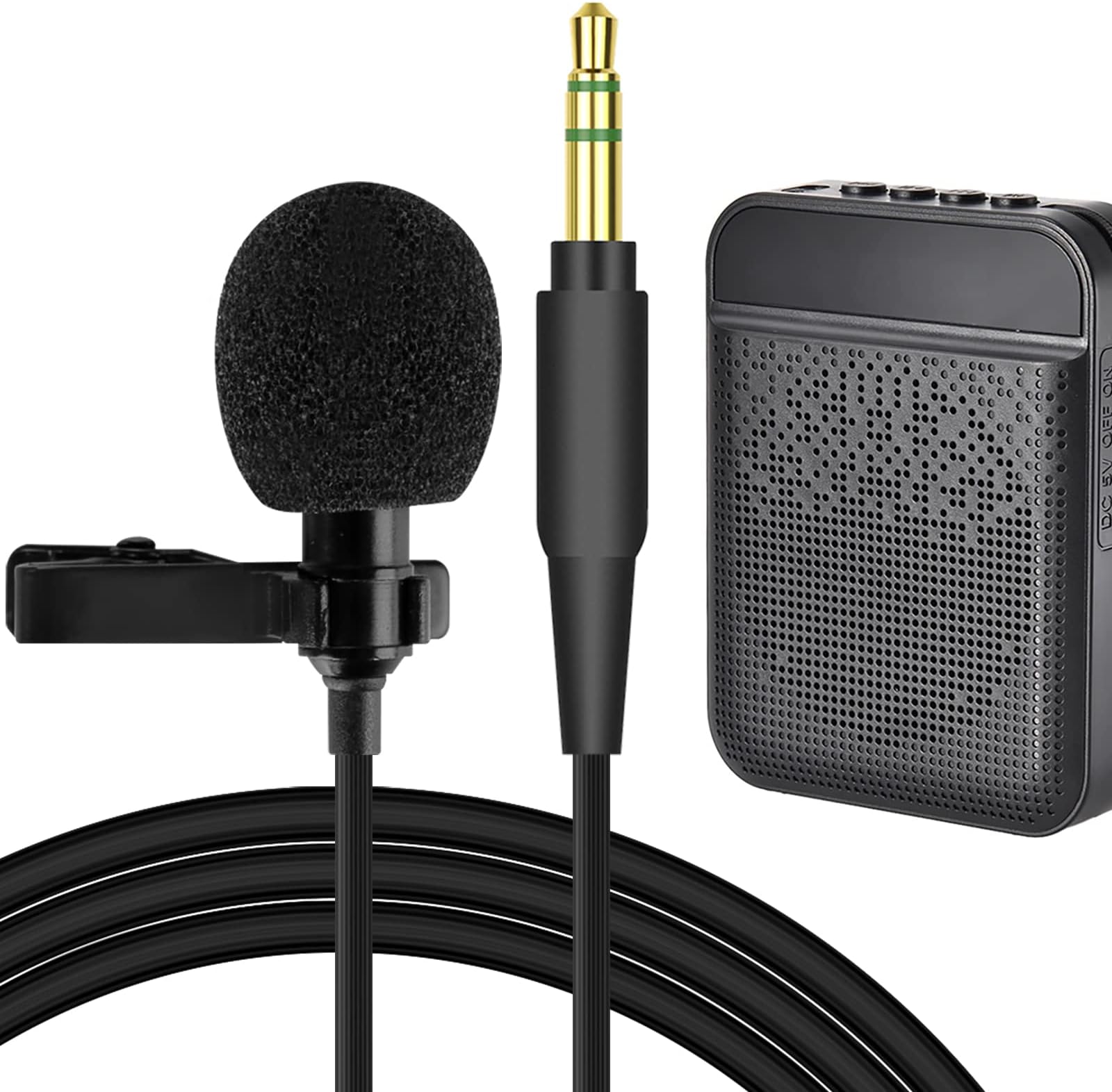 Clip on Microphone, Gyvazla 3.5mm Lavalier Lapel Omnidirectional ...