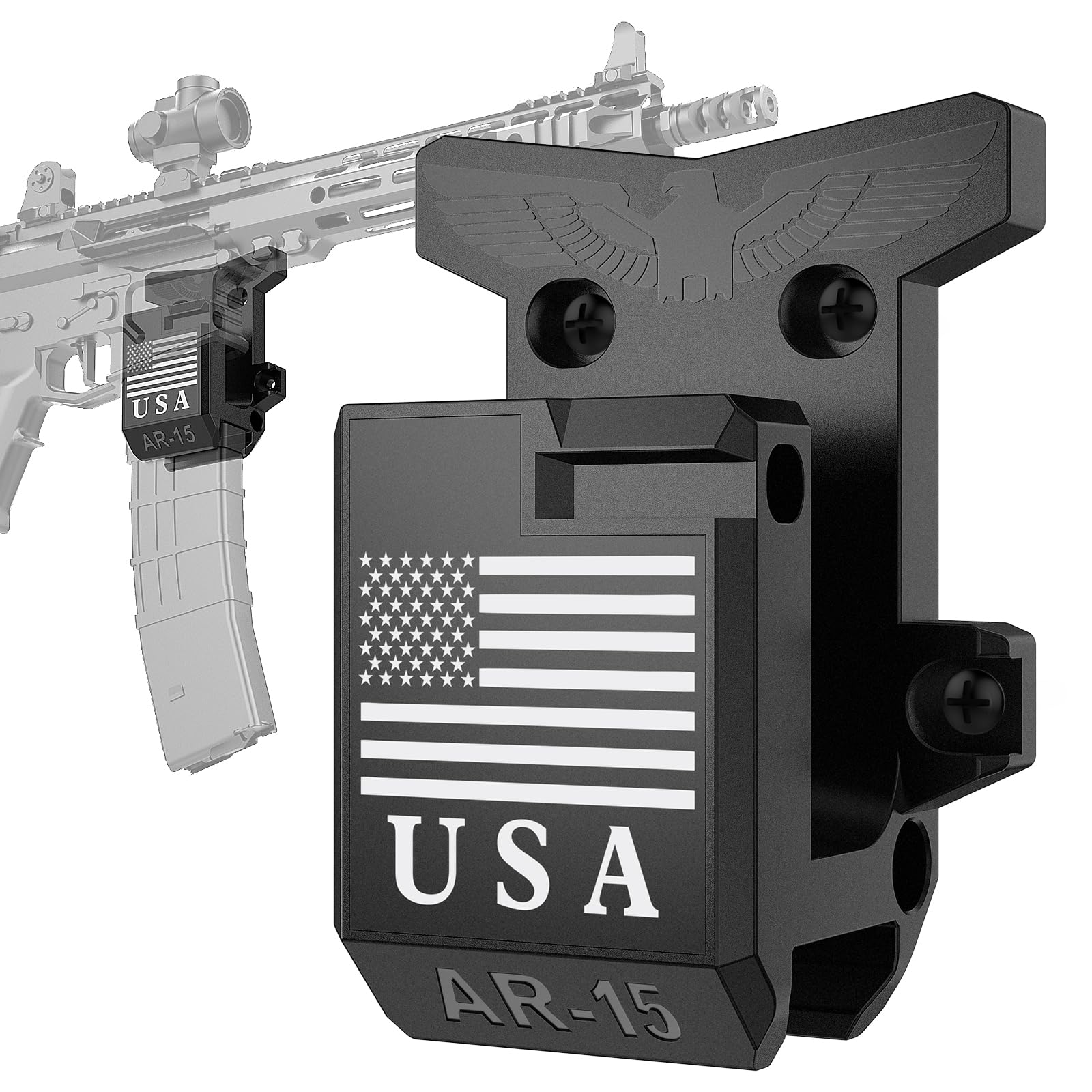Snapklik.com : Upgraded 2 In 1 Gun Wall Mount For 223/5.56 Rifle And ...