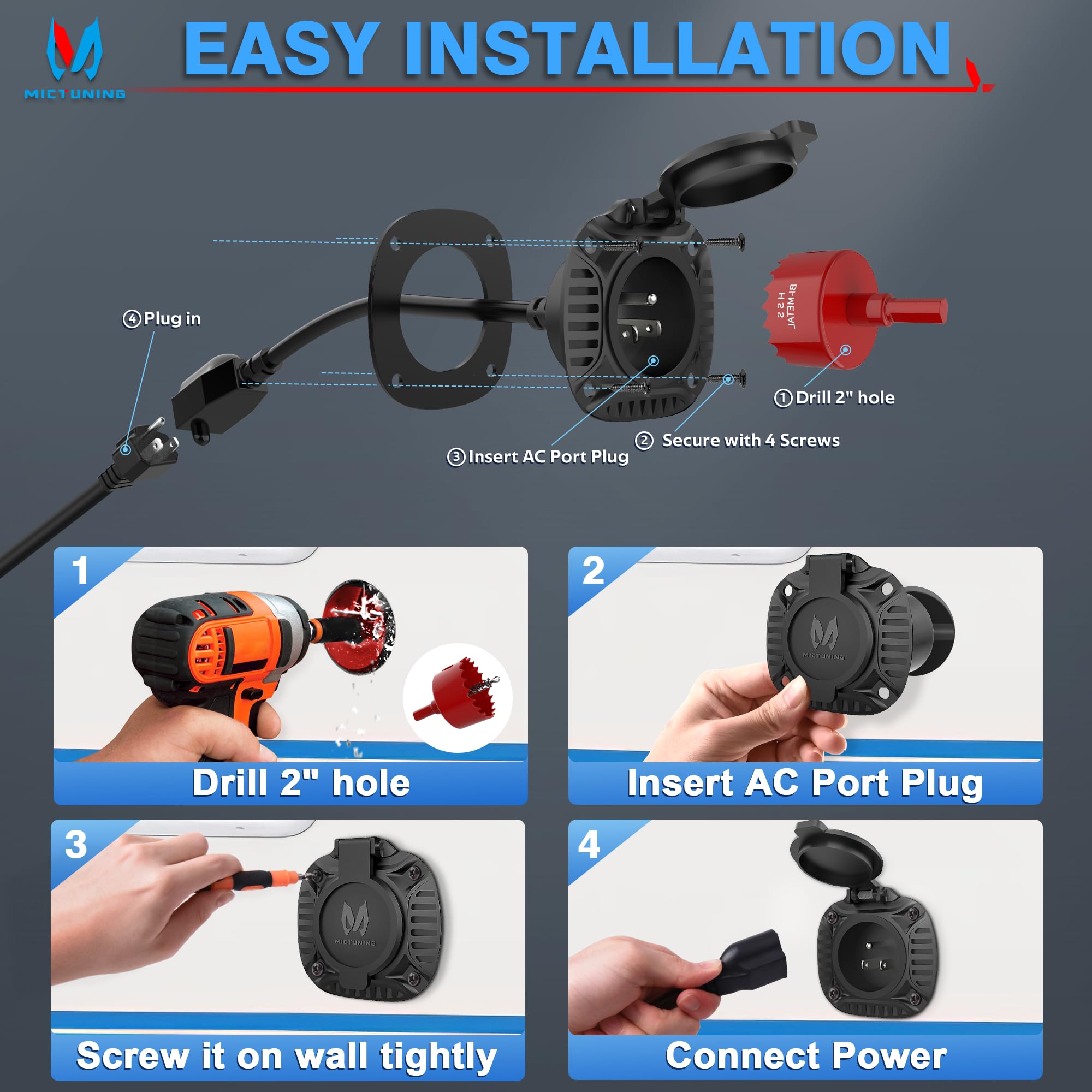 Snapklik.com : MICTUNING AC Port Plug