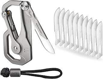 Amazon.com: KeyUnity KU00 Quick Release Ti Carabiner & #10 Carbon Steel ...