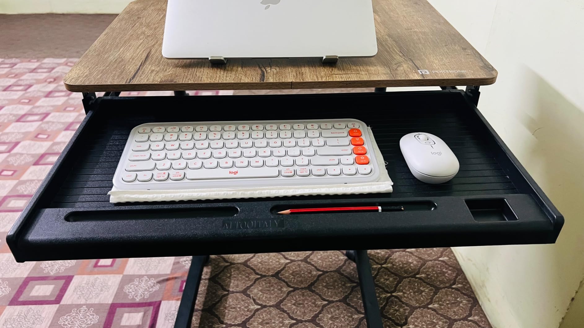 ALTOO Heavy Duty Square Plastic Keyboard Tray + Heavy Channel (35mm ...