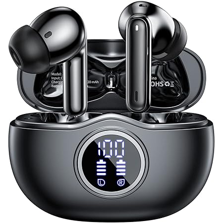 Amazon.com: Wireless Earbud, Bluetooth Headphones 5.3 Stereo Bass ...