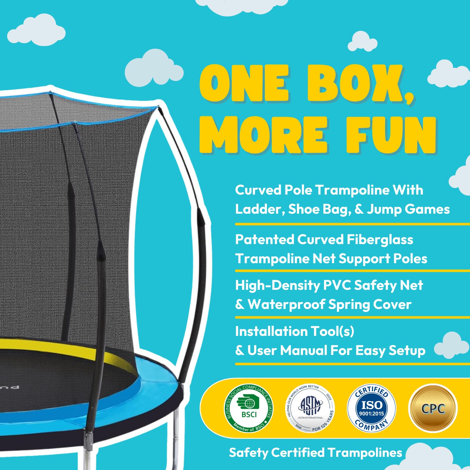 Snapklik.com : SkyBound Trampoline - 10ft 12ft 14ft Large Outdoor ...