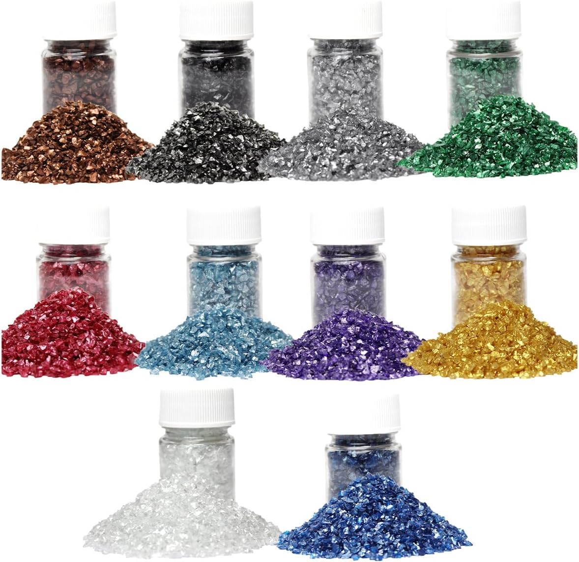 Amazon.com: 10 Box Crushed Glass for Craft Glitter Resin Art, Small ...