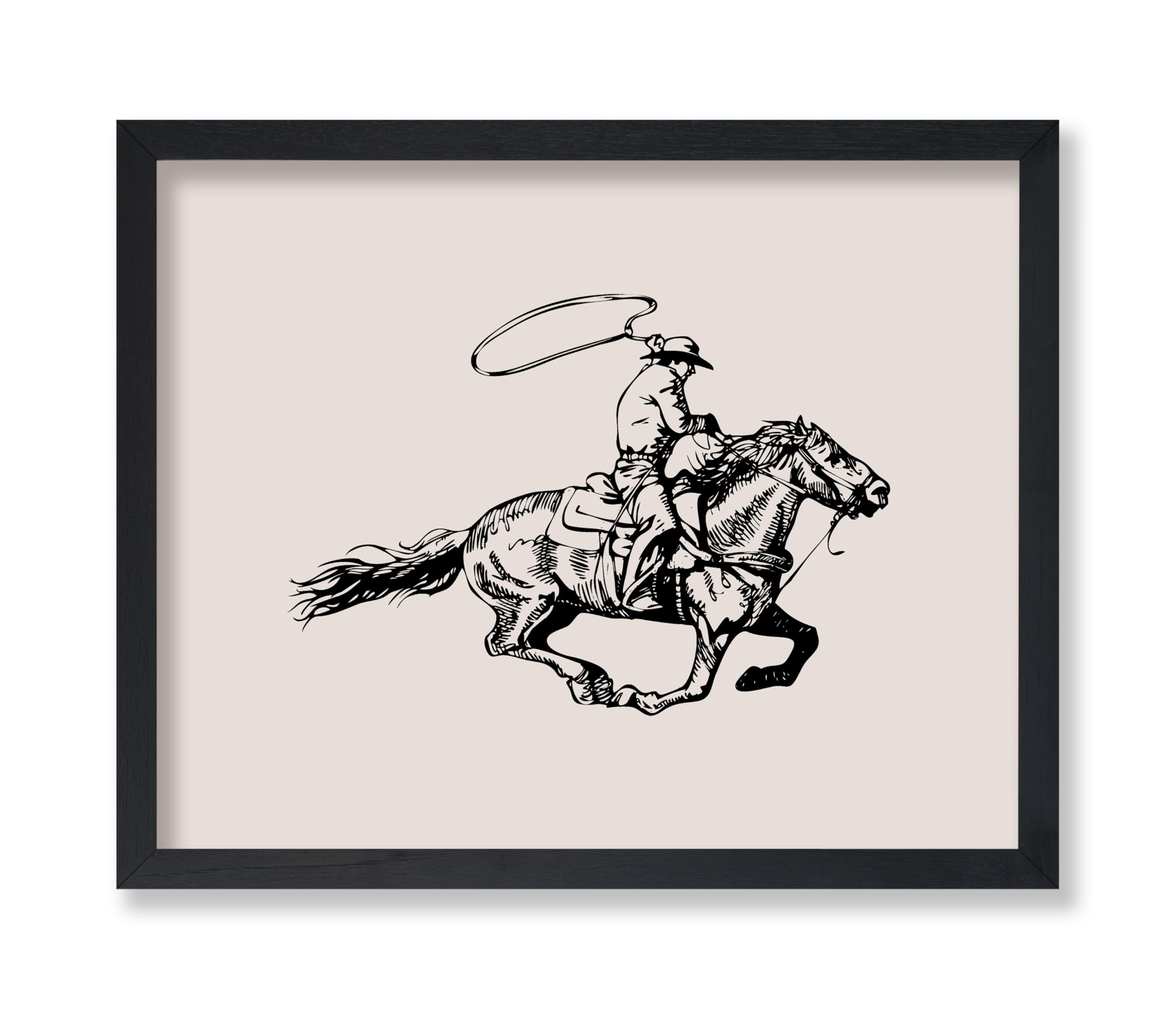 Amazon.com: Poster Master Cowboy With Lasso Poster - Retro Cowboy Print ...